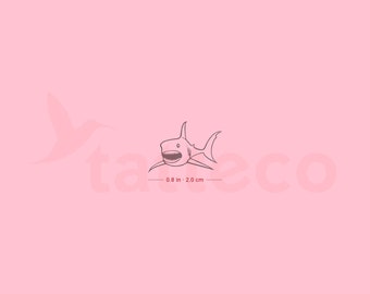 Shark Semi-permanent 2-week Tattoo set of 2 - Etsy