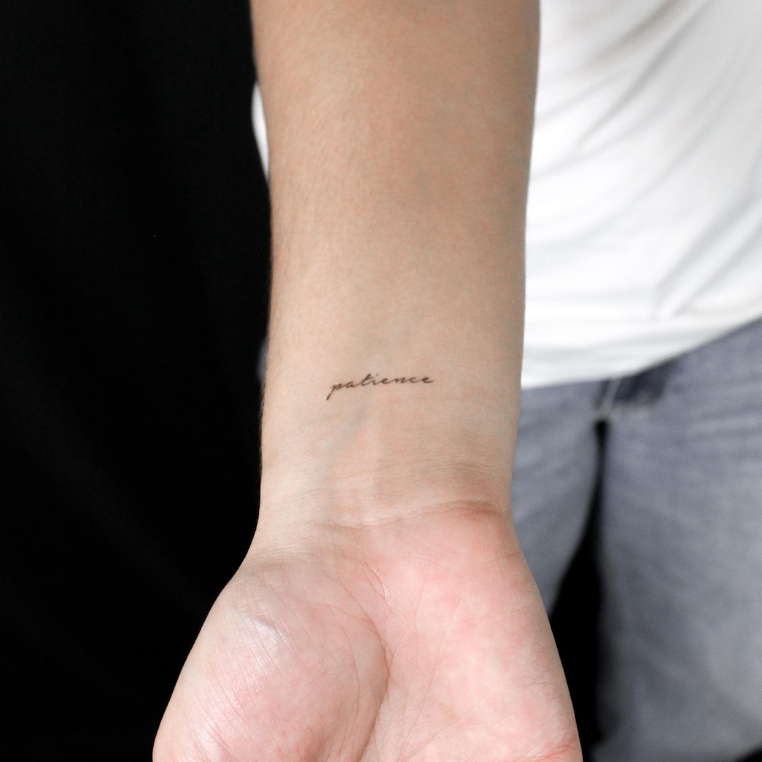 Patience Semi-permanent Tattoo (set of 2) - Etsy