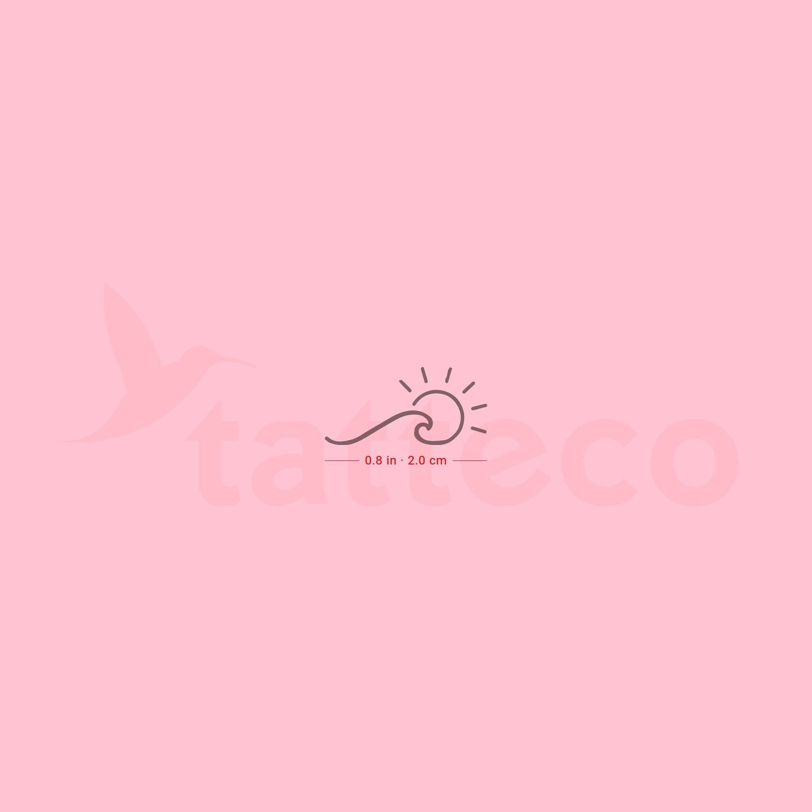Small Minimalist Sun and Wave Semi-permanent Tattoo (set of 2) - Etsy