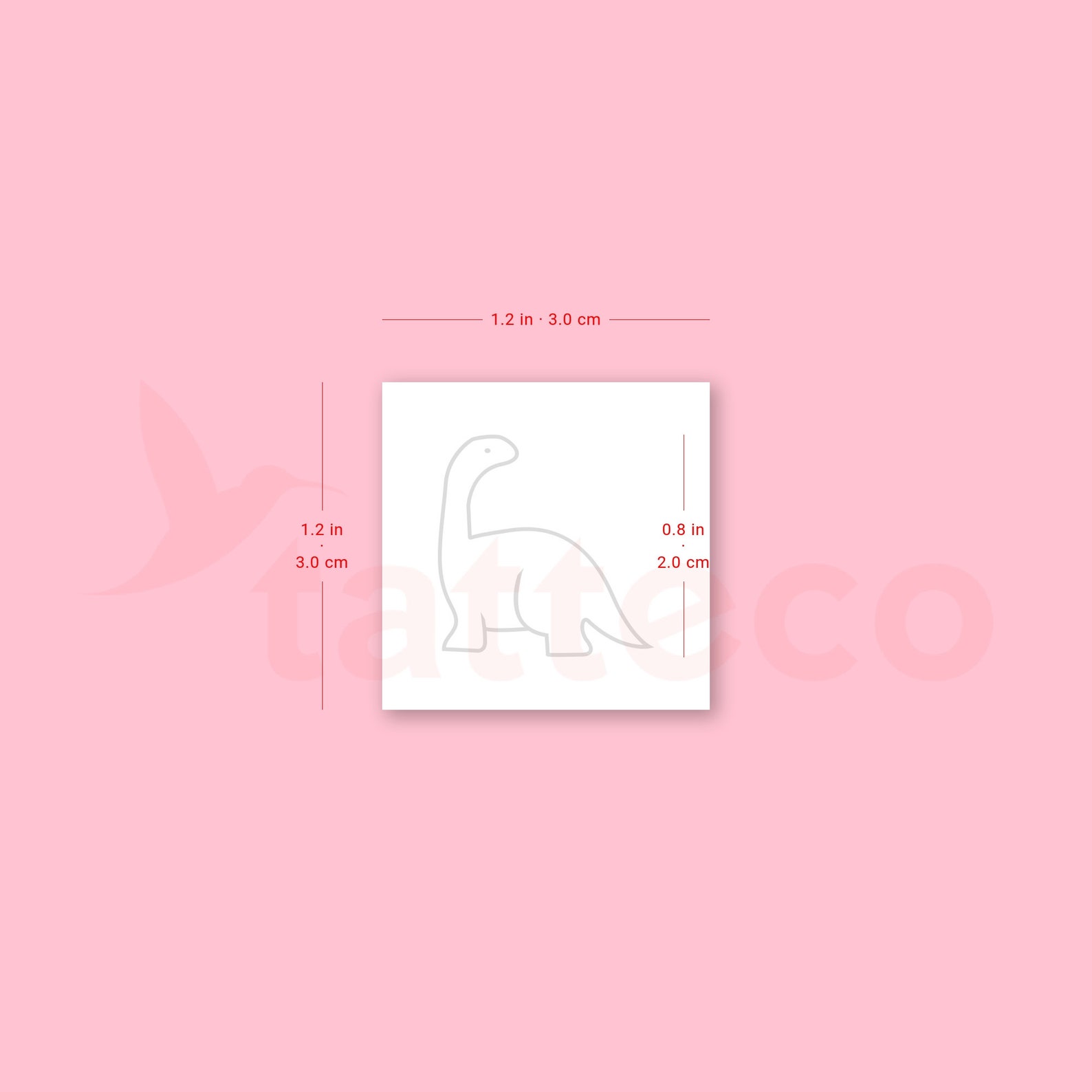 Minimalist Diplodocus Semi-permanent Tattoo set of 2 - Etsy