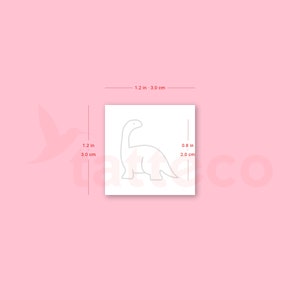 Minimalist Diplodocus Semi-permanent Tattoo set of 2 - Etsy