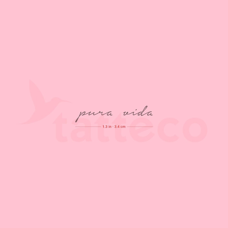 Pura Vida Semi-permanent Tattoo (set of 2) - Etsy