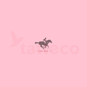 Jockey Semi-permanent Tattoo (set of 2) - Etsy