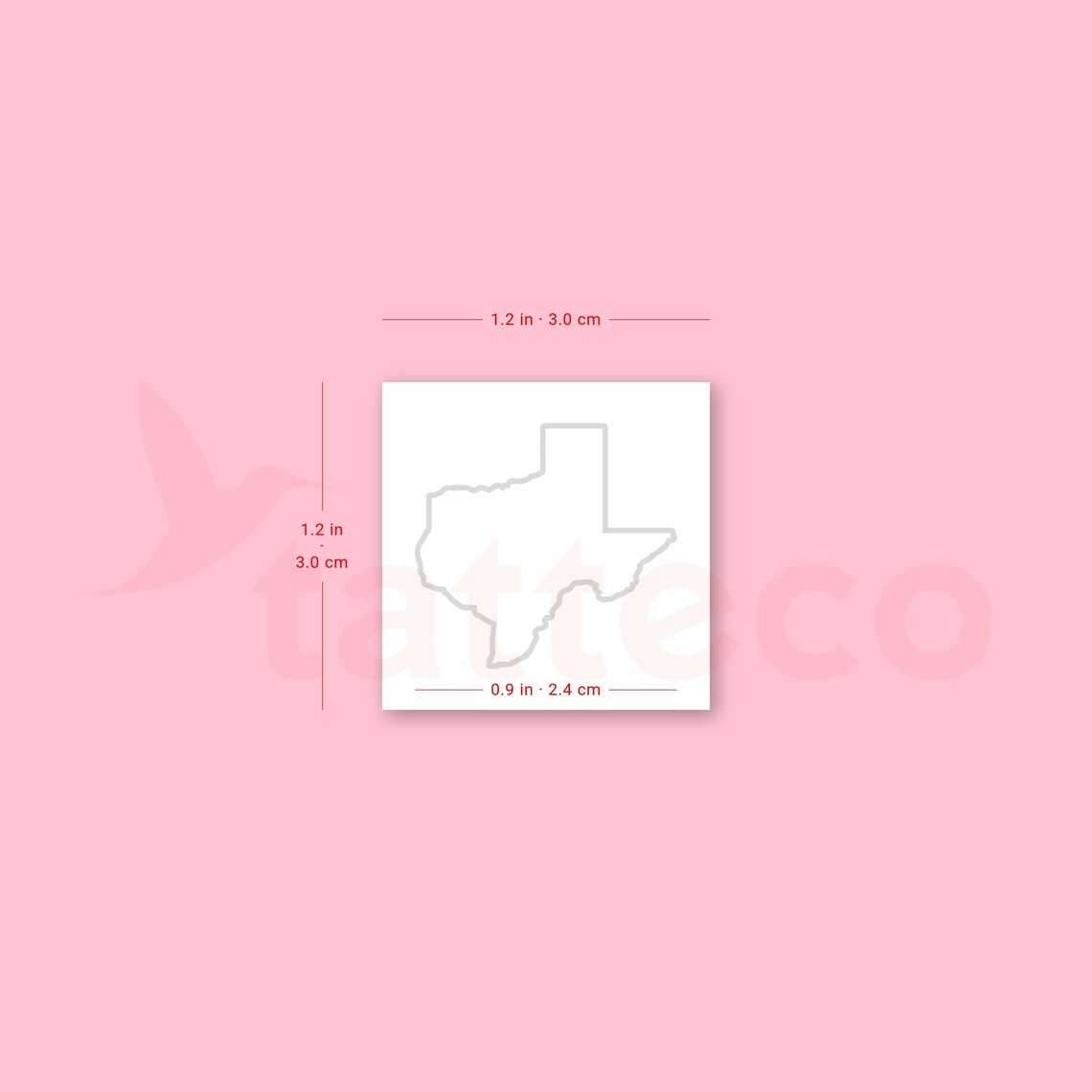 Texas Map Semi-permanent Tattoo set of 2 - Etsy