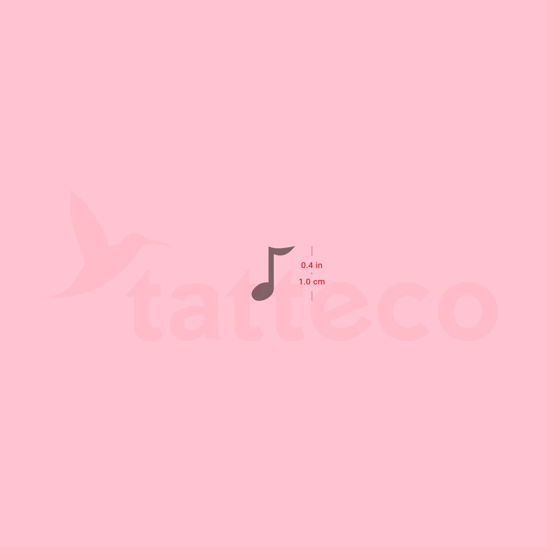 Small Music Quaver Semi-permanent Tattoo (set of 2) - Etsy
