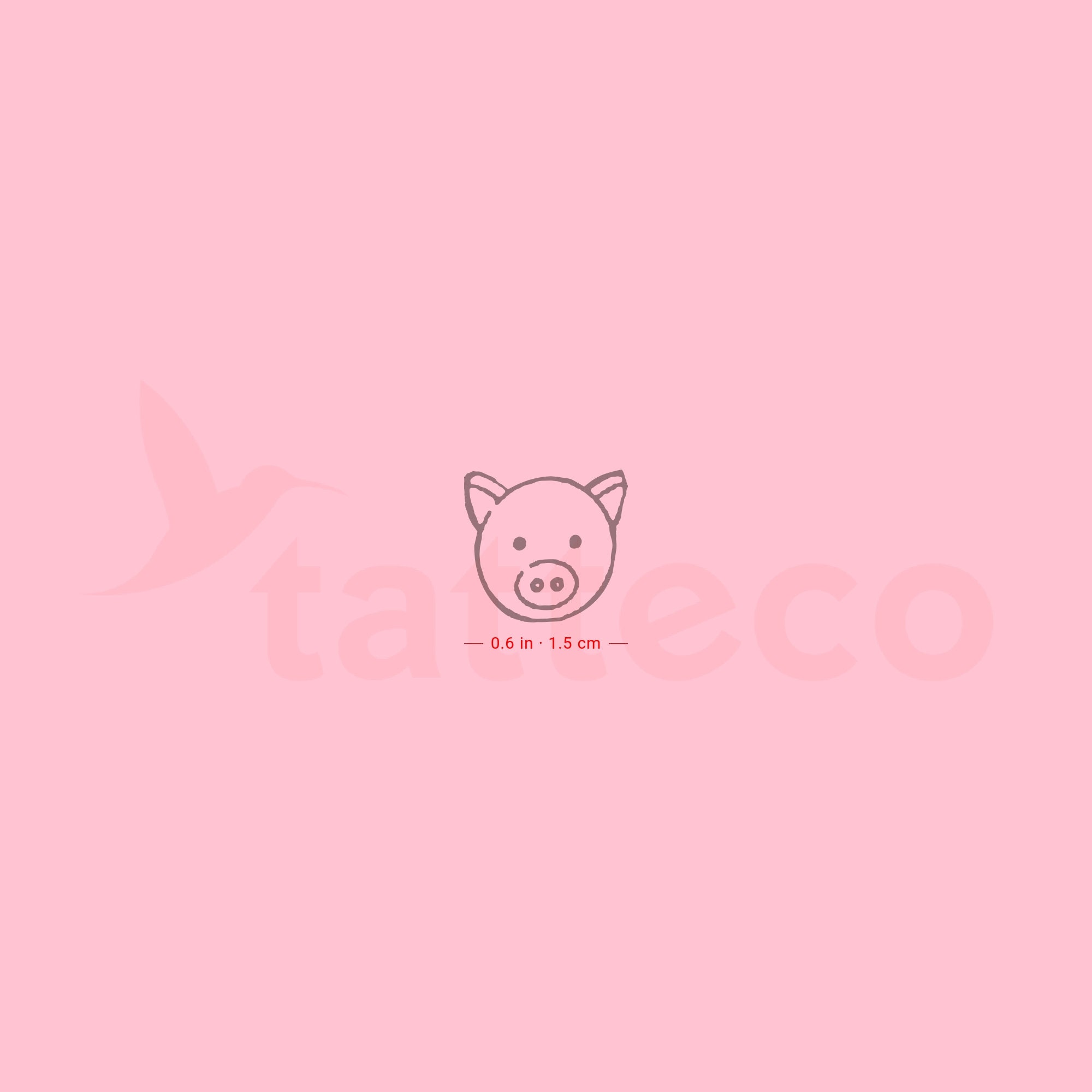 Cute Pig Face Tattoo