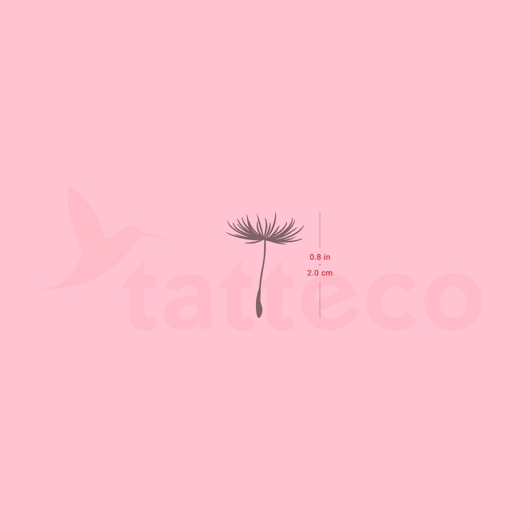 Dandelion Seed Semi-permanent Tattoo (set of 2) - Etsy