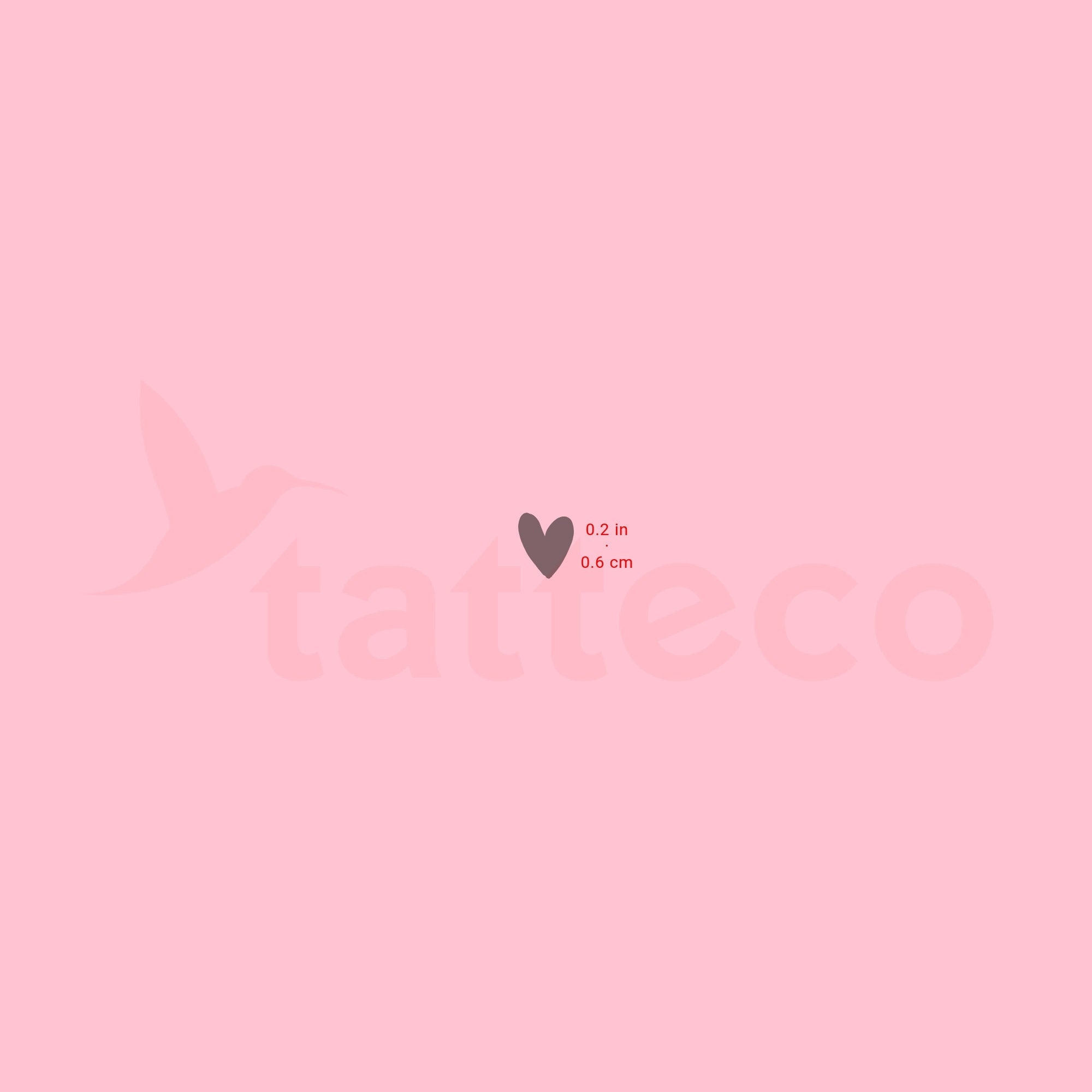 Micro Black Heart Semi-permanent Tattoo set of 2 - Etsy