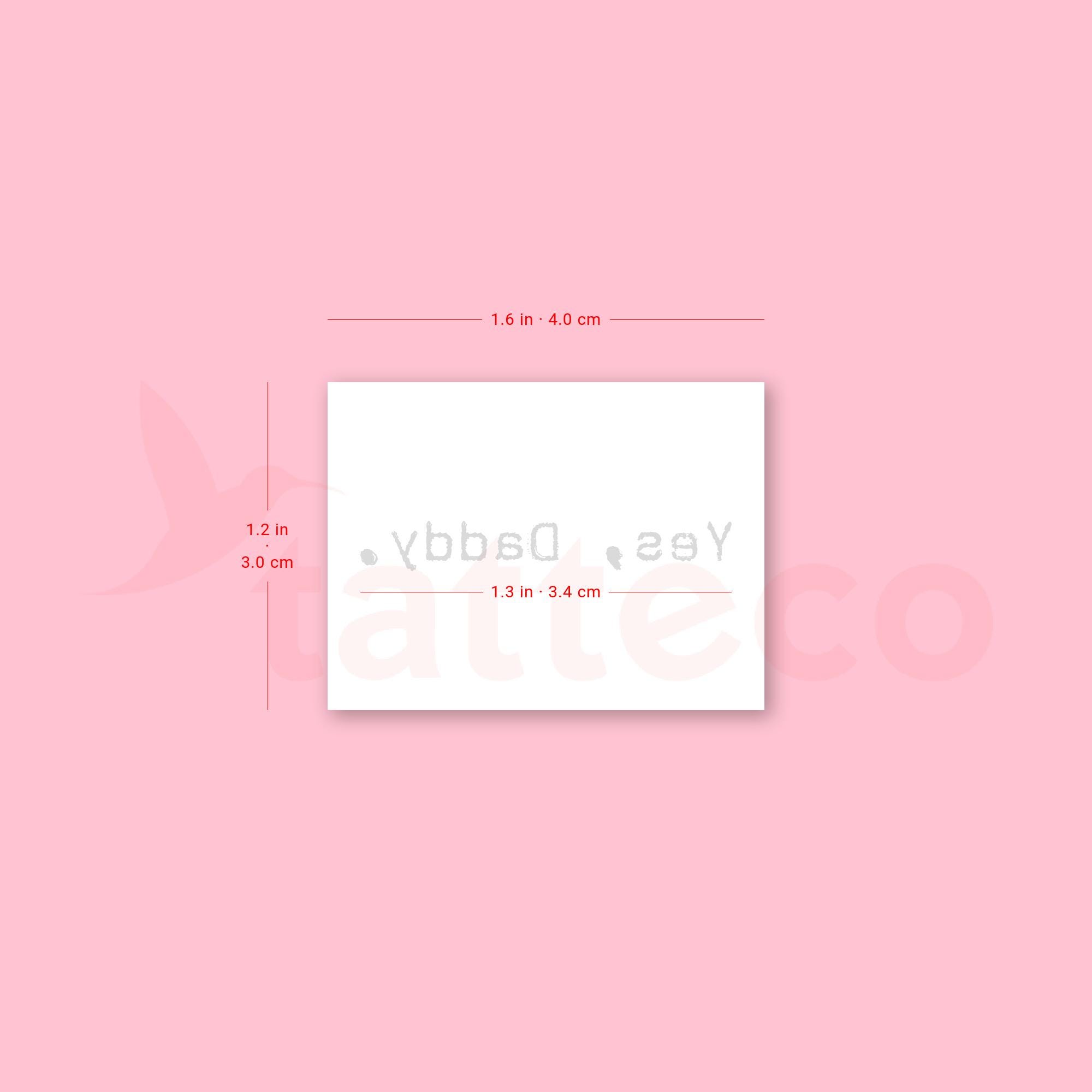 Yes, Daddy. Semi-permanent Tattoo (set of 2) - Etsy