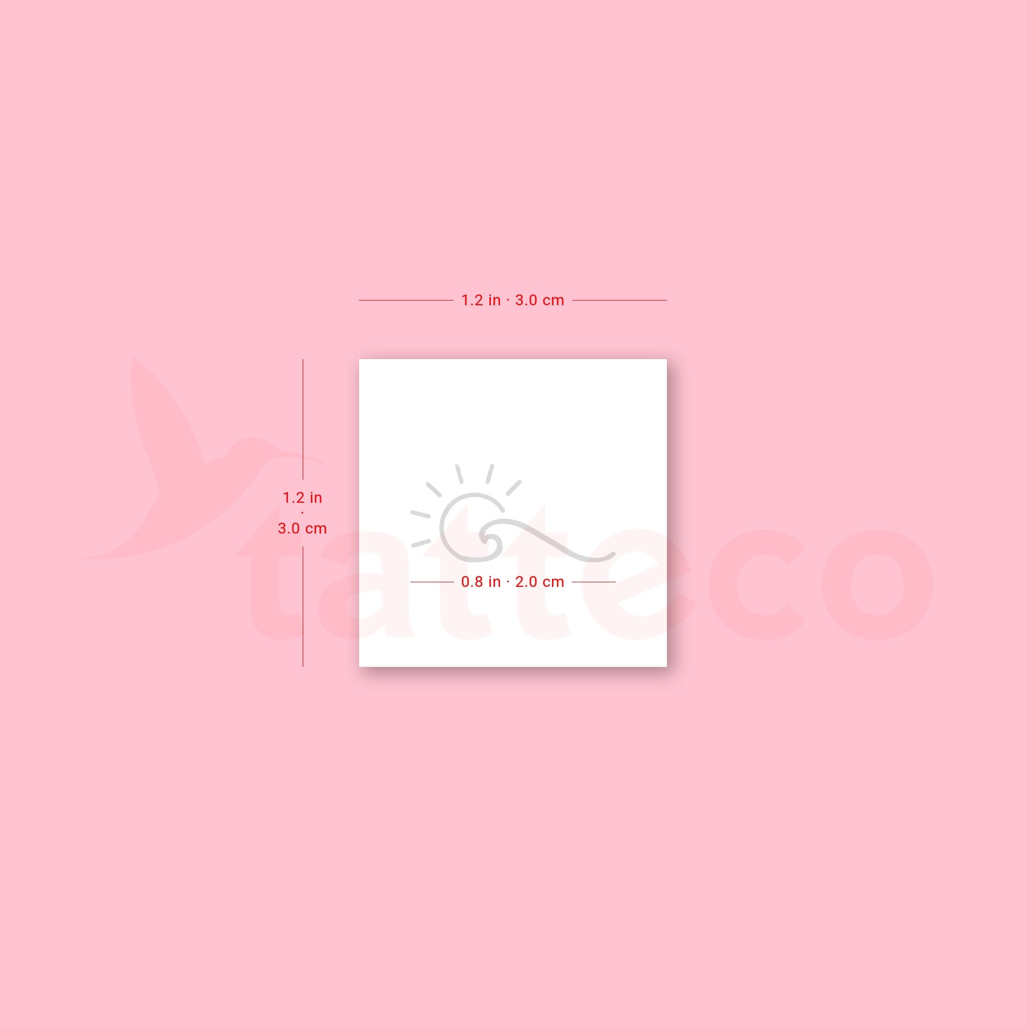 Small Minimalist Sun and Wave Semi-permanent Tattoo (set of 2) - Etsy