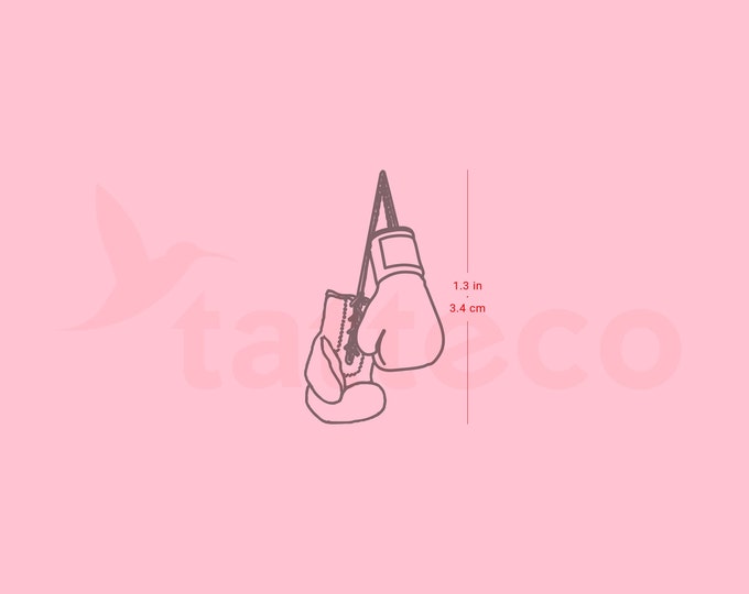 Boxing Gloves Temporary Tattoo Sticker set of 2 - Etsy