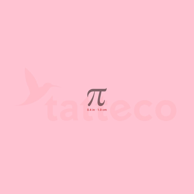 Small Pi Number Semi-permanent Tattoo (set of 2) - Etsy