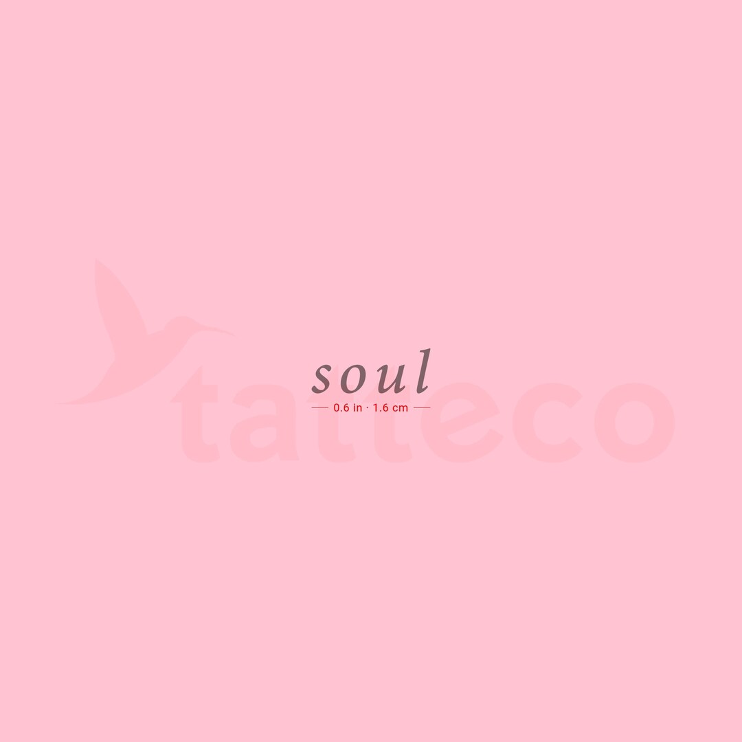 Soul Semi-permanent Tattoo set of 2 - Etsy