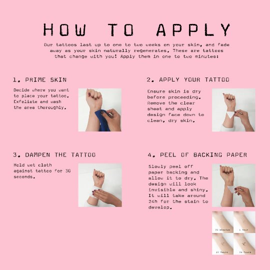 Ellipsis Semi-permanent Tattoo set of 2 - Etsy