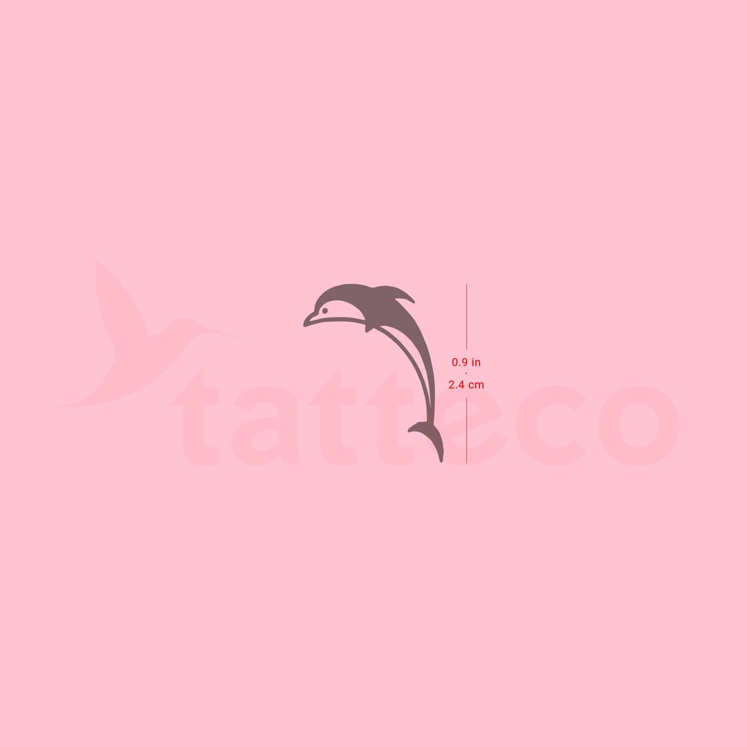 Dolphin Semi-permanent Tattoo (set of 2) - Etsy