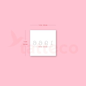 1966 Semi-permanent Tattoo set of 2 - Etsy