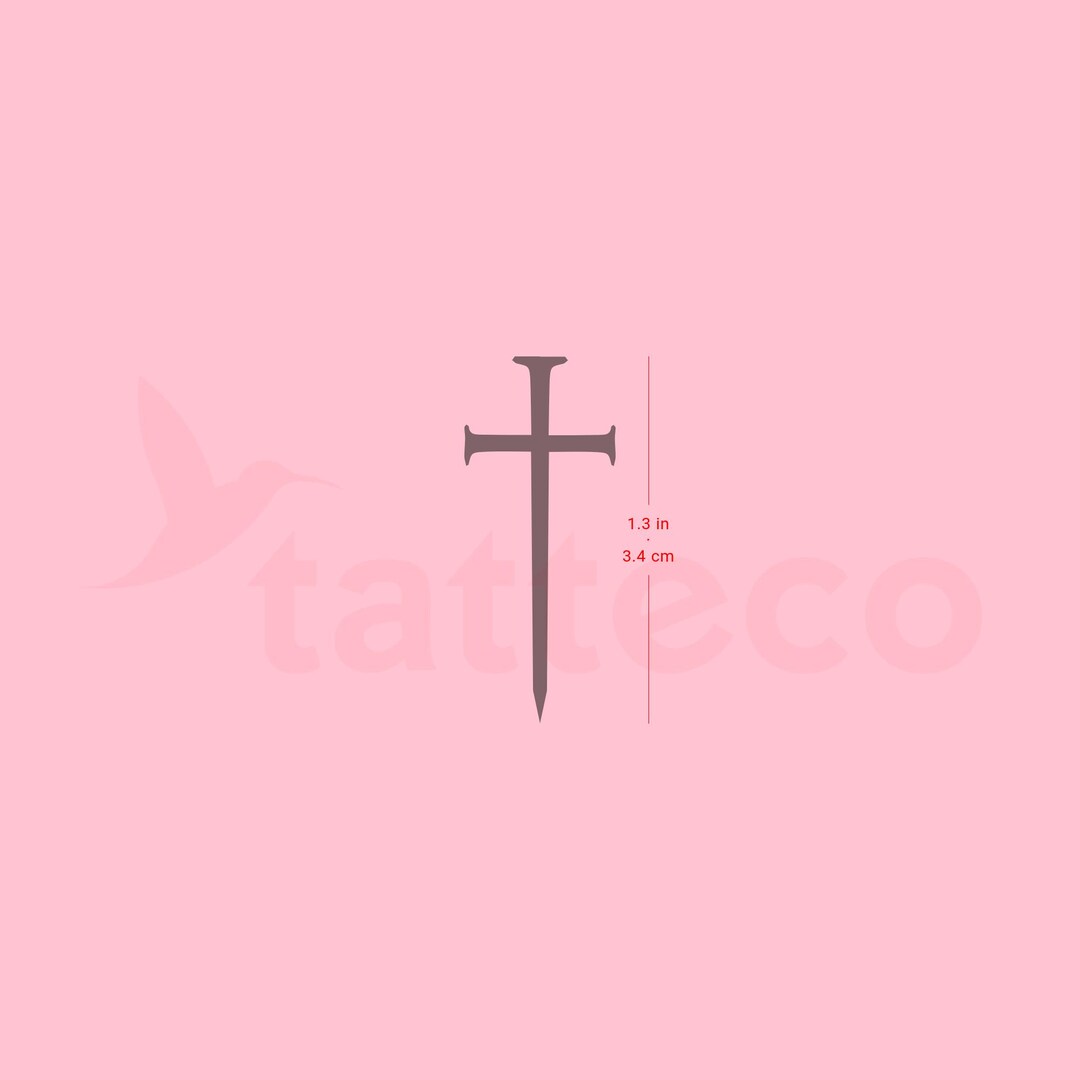 Cross Sword Semi-permanent Tattoo (set of 2) - Etsy