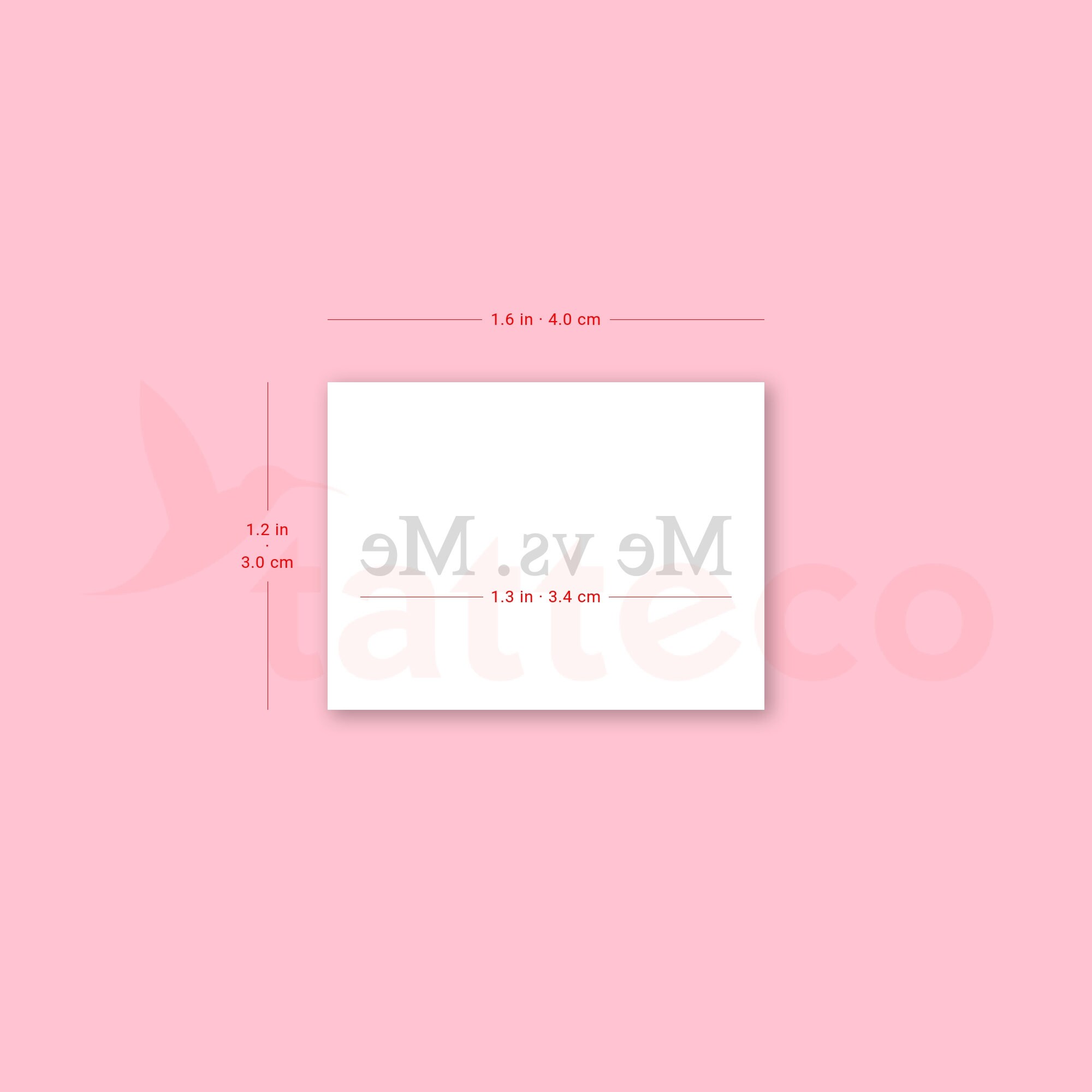 Me Vs. Me Semi-permanent Tattoo (set of 2) - Etsy