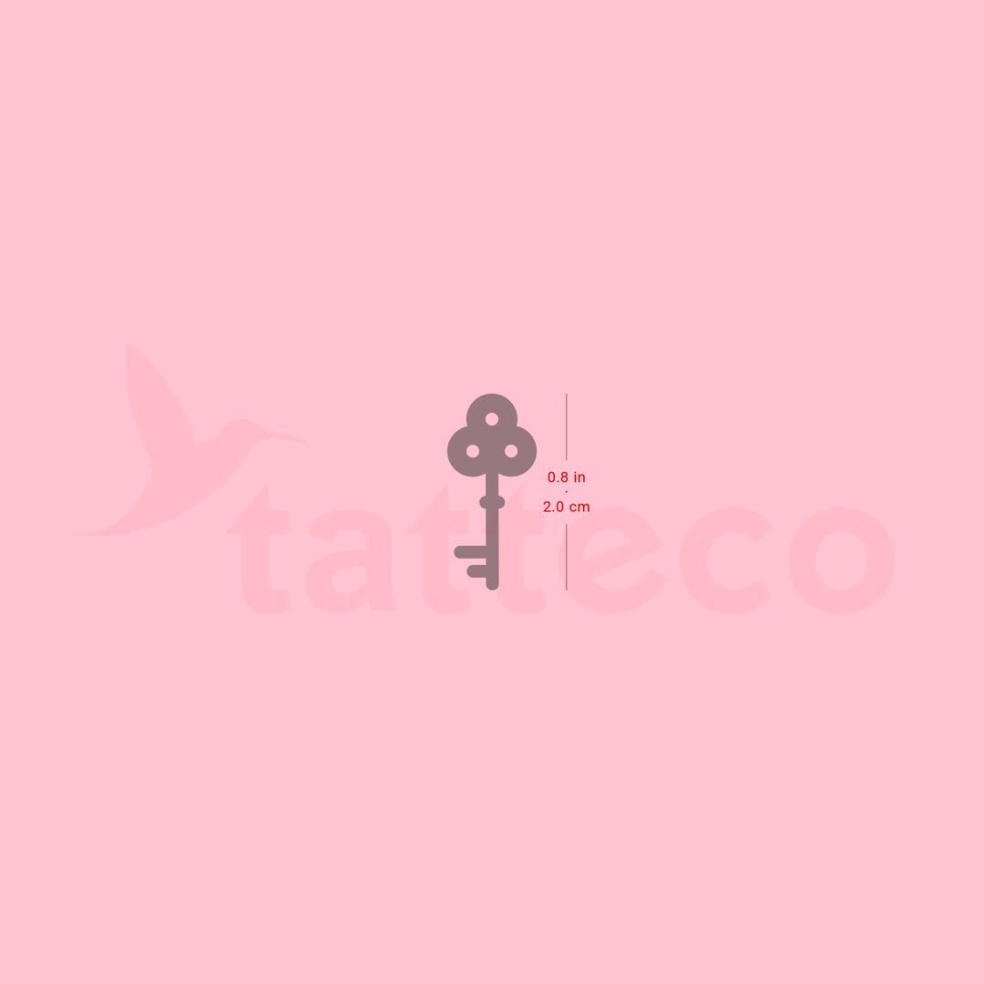 Vintage Key Semi-permanent Tattoo (set of 2) - Etsy