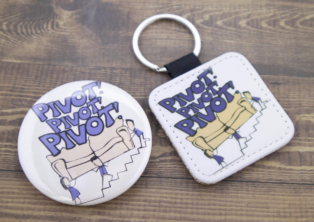 Friends Pivot Button and Keychain Gift Set - Etsy