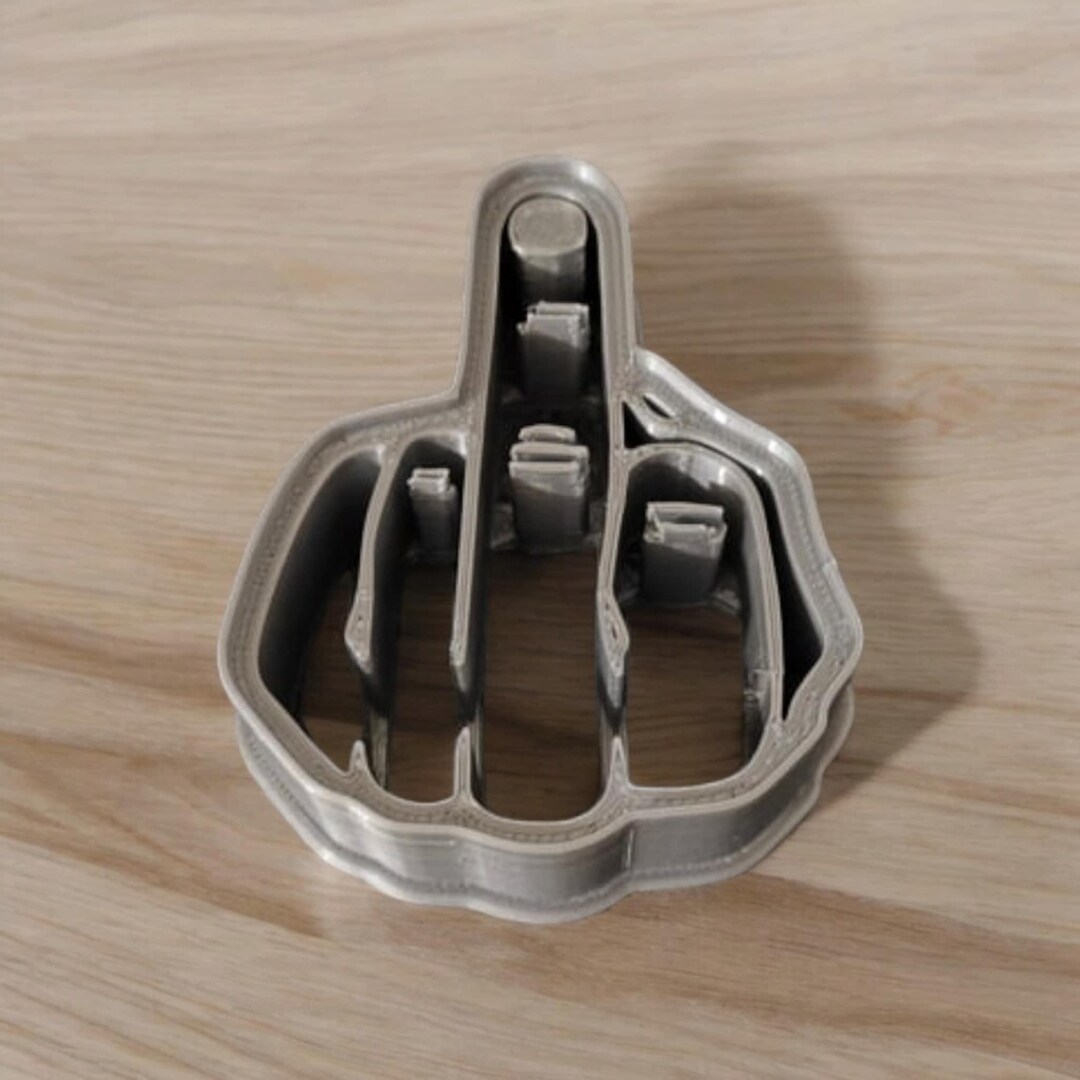 Middle Finger Cookie Cutter, Fun 3D Printed Design for Creative Baking ...