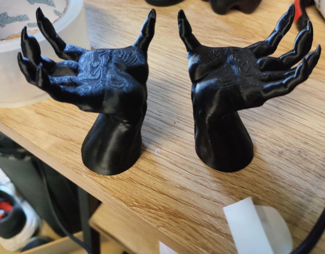 Mini Demon Hands Pair | Headphone Holder, Gaming Accessories, Desktop ...