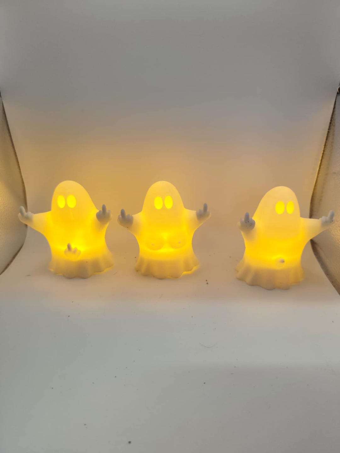 Rude Ghosts Set of 3, Unique 3D Printed Decor, Perfect for Spooky Home ...