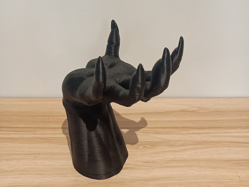 3D Printed Demon Hand | Headphone & Jewelry Holder, Gothic Decor - Etsy