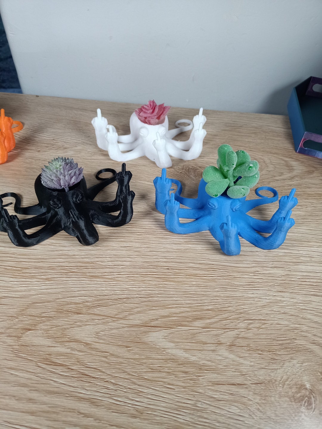 3D Printed Rude Octopus Succulent Planter – Quirky Desk Decor - Etsy