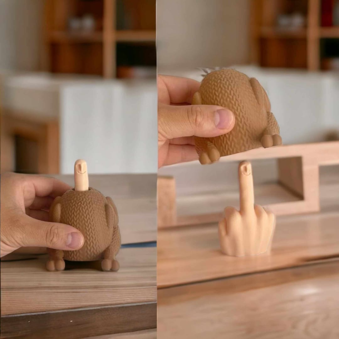 Middle Finger Statue Smiling Middle Finger up Ornaments Mr. Nice Guy ...