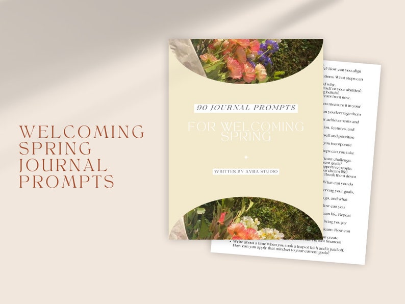 Welcoming Spring Journal Printable, Spring Season Journal Prompts ...