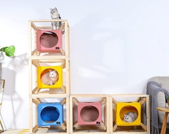 Stackable Cat House - Etsy