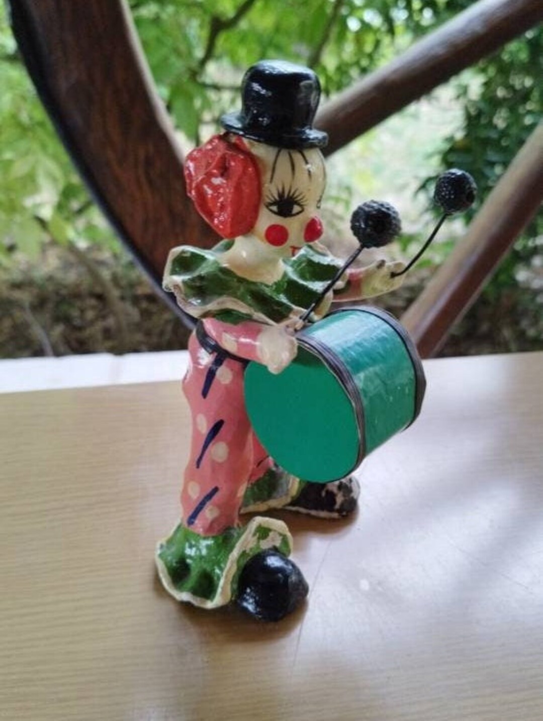 Vintage Creation Figurine Clown Musician Los Gatos Hecho/hand-painted ...