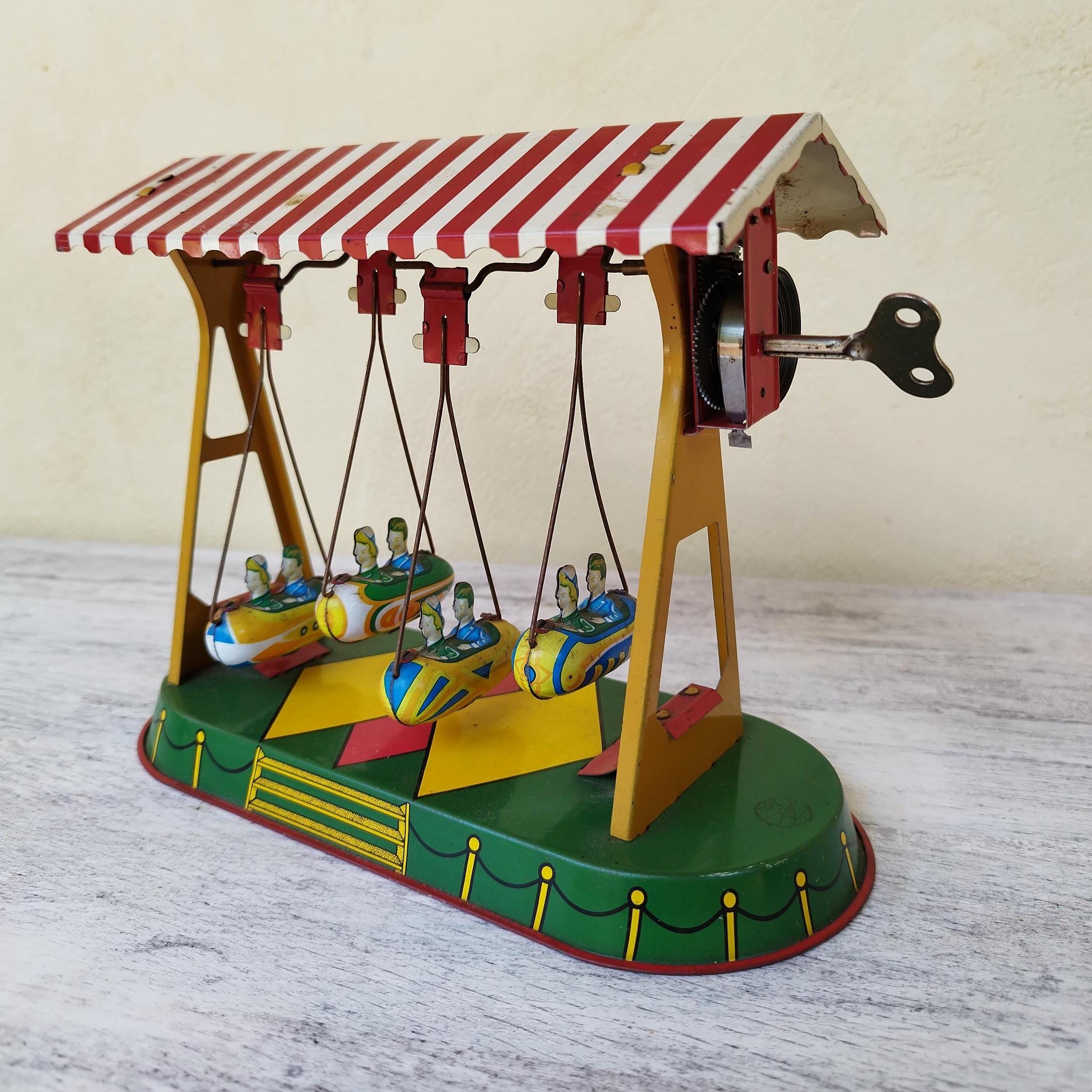 Vintage Wilesco 1950s Mechanical Steel Toy/swing/swing Chair/wind-up ...