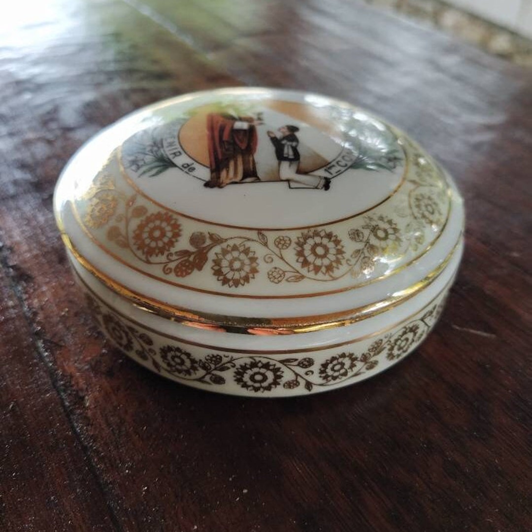 First Communion Keepsake Box/limoges France Mf/handmade Porcelain/hand ...