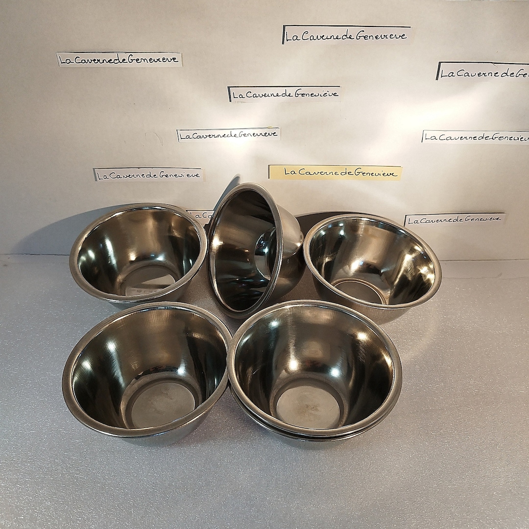 Vintage Stainless Steel Bowls/set of 6 Utility Stainless Steel Bowls ...