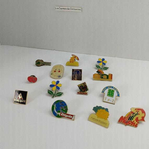 Vintage advertising pins with logos/badges/metal pin/… - Gem
