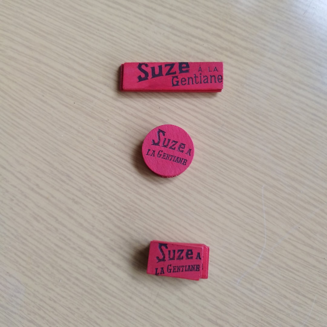 Vintage Advertising Bistro Tokens for Old Wooden Games Stamped With the ...
