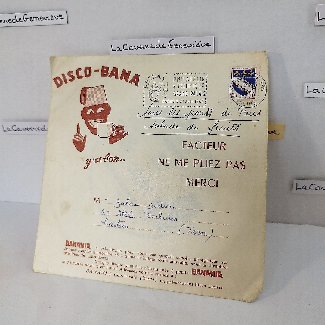 Vintage Banania Discs 1960/disco-bana/white Microgroove 45 Rpm Soft ...
