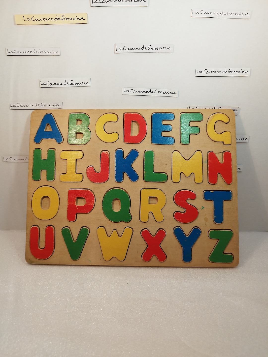 Vintage ABC Educational Game to Learn the Alphabet/colorful Wooden ...