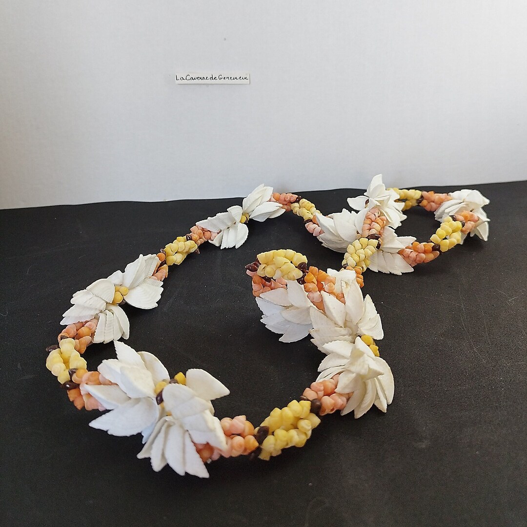 Tahitian Shell Necklace/polynesia/departure Farewell Gift Symbol/kukui ...