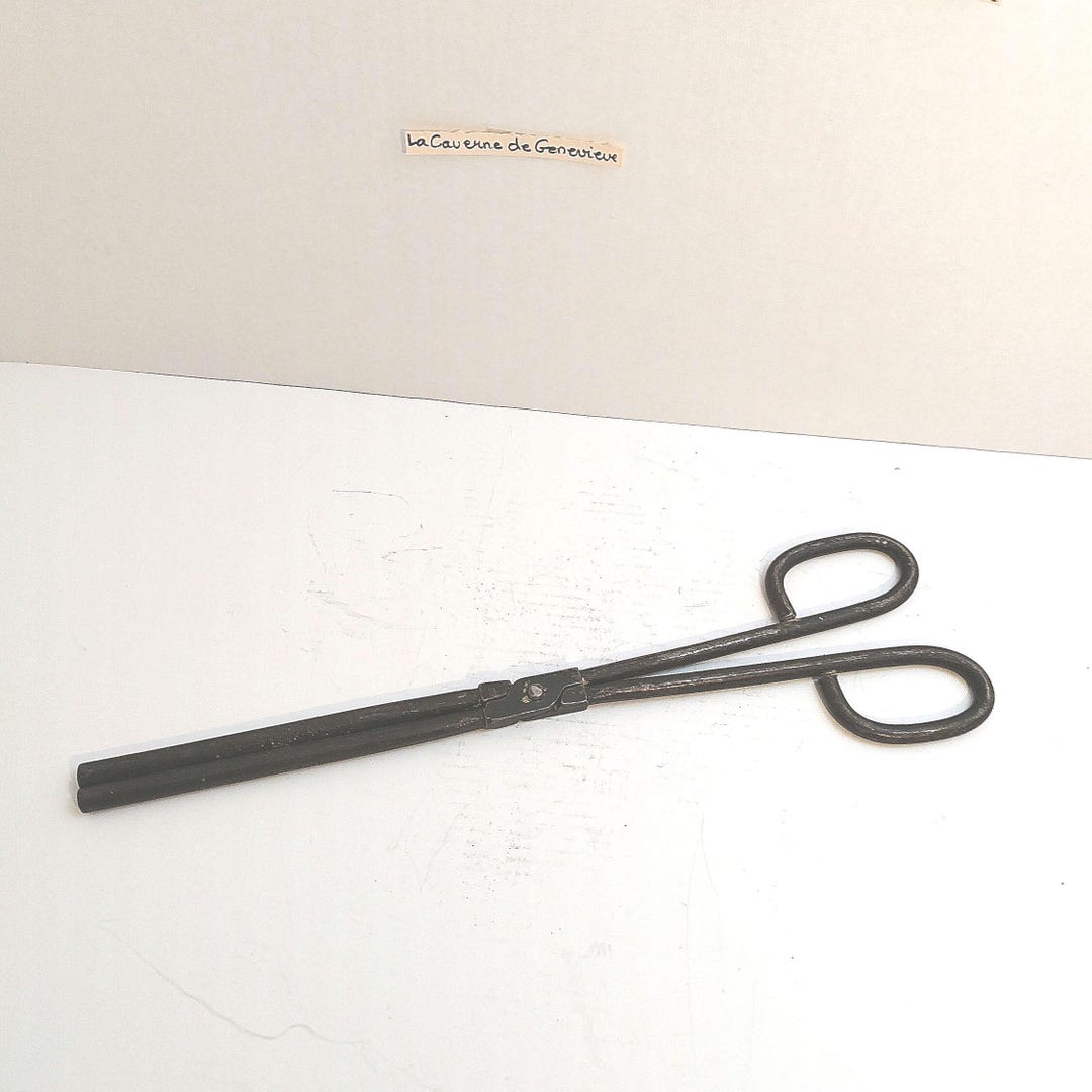 Vintage fer à tuyauter 1920 en fonte/fer à godroner/viel outil/art ...