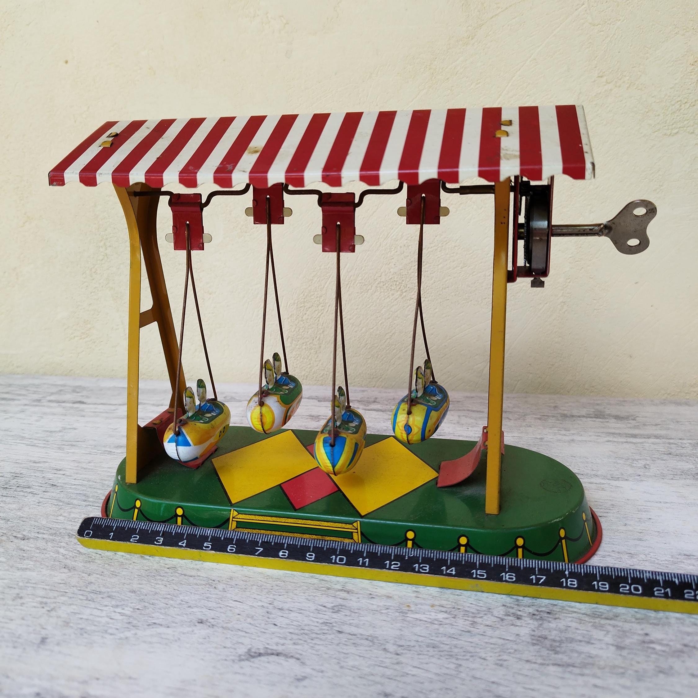Vintage Wilesco 1950s Mechanical Steel Toy/swing/swing Chair/wind-up ...