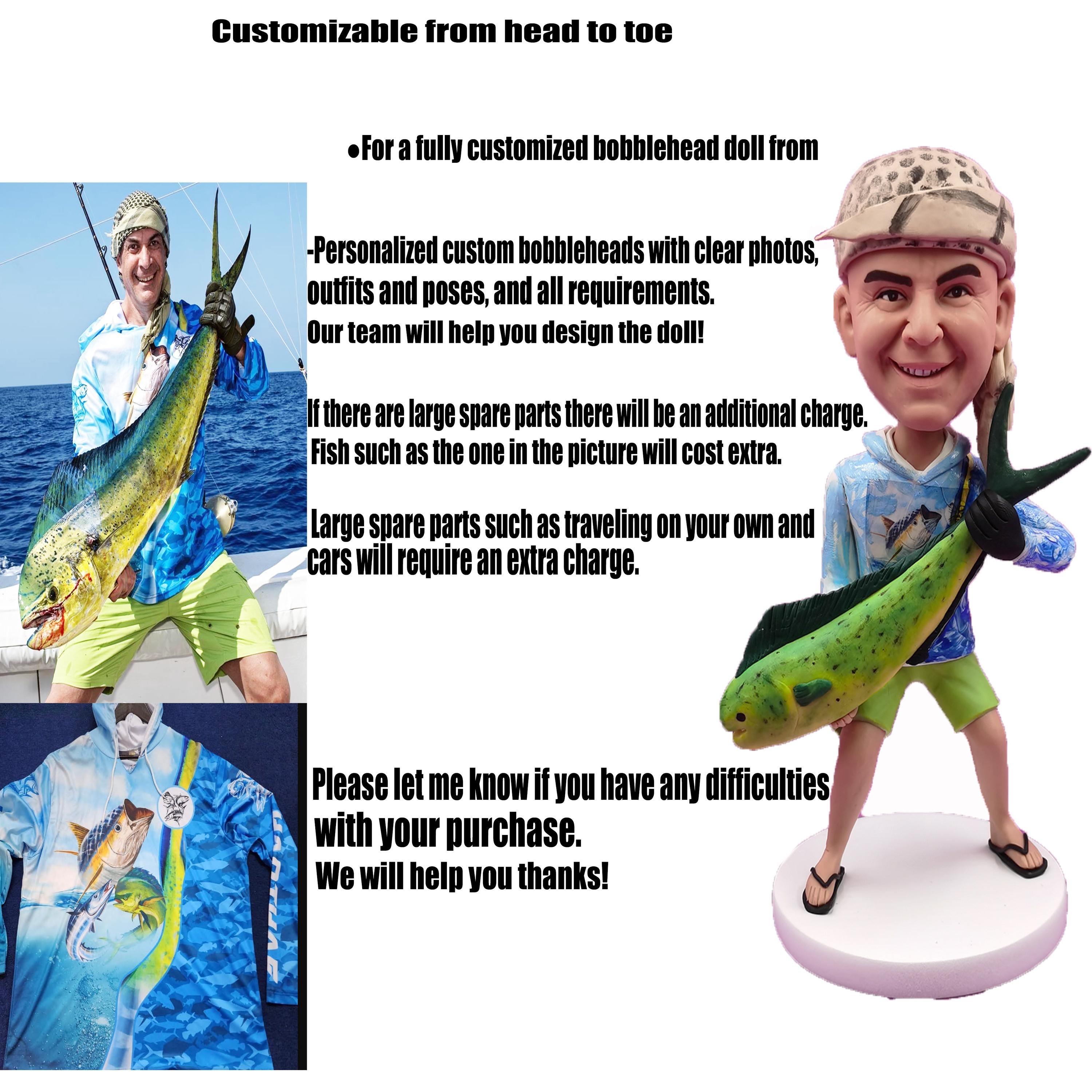 Custom Fishing Bobblehead Gifts, Custom Fisherman Bobblehead Gifts ...