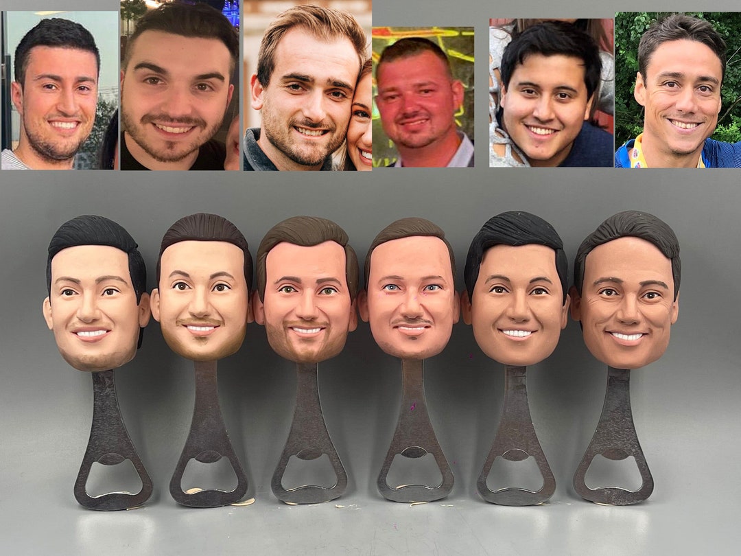 Custom Bobble Head Bottle Opener, Personalized Polymer Clay Gift - Etsy