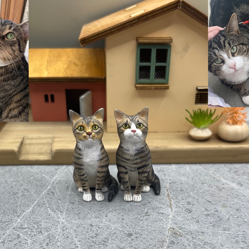 Polymer Tabby Cat - Etsy UK