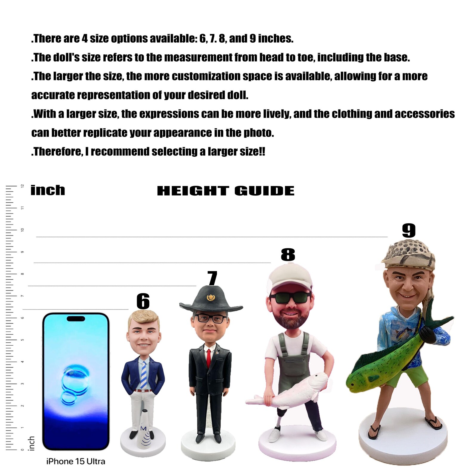 Custom Fishing Bobblehead Gifts, Custom Fisherman Bobblehead Gifts ...
