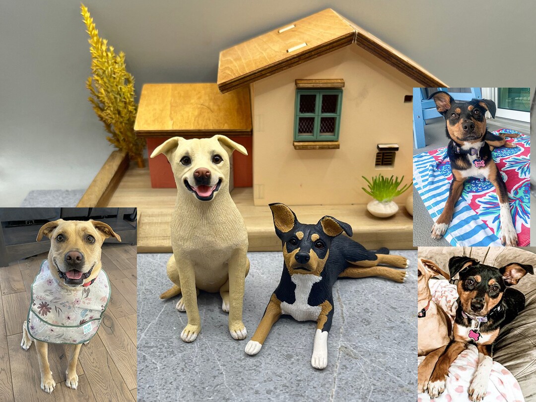 Personalized Custom Pets Dog, Pet Clay Sculpture, Wedding Caketopper ...