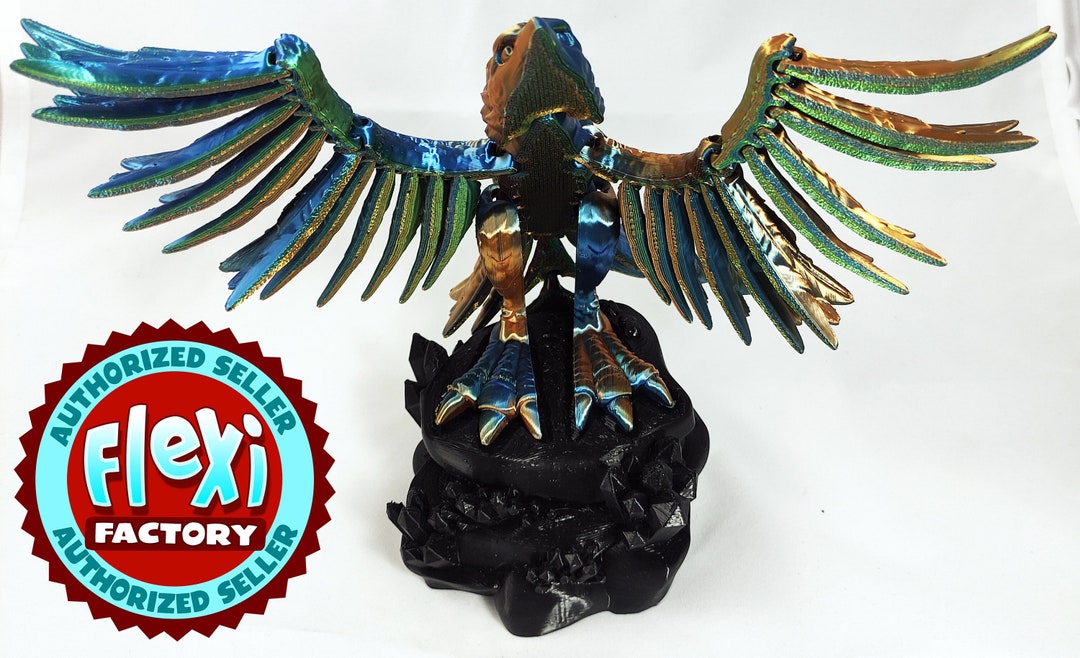 Flexi Phoenix 3D Printed Articulated Flexible Toy - Etsy