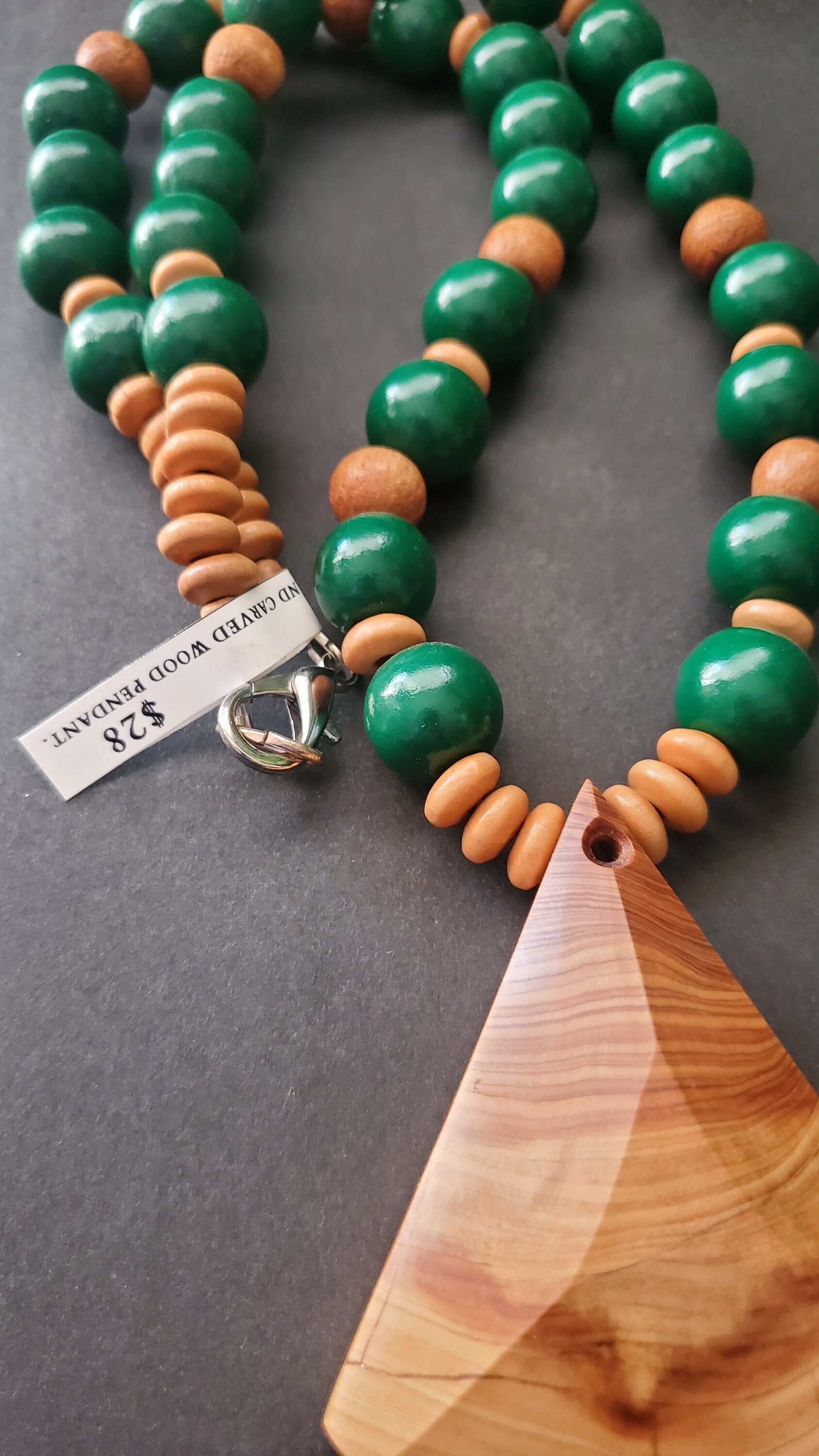 Honey Hulk Wood Necklace - Etsy
